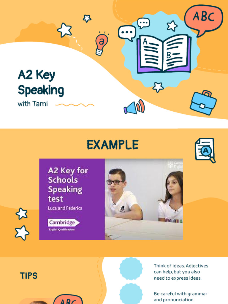 A2 Key Speaking | PDF