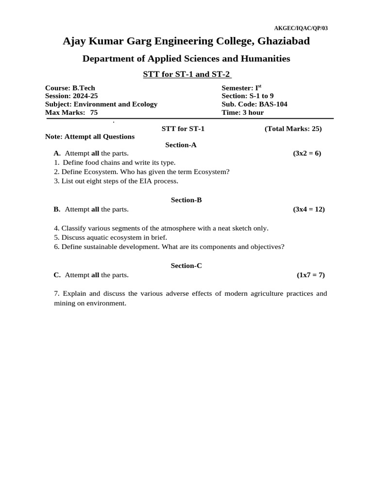 STT 2024-25 BAS-103 | PDF