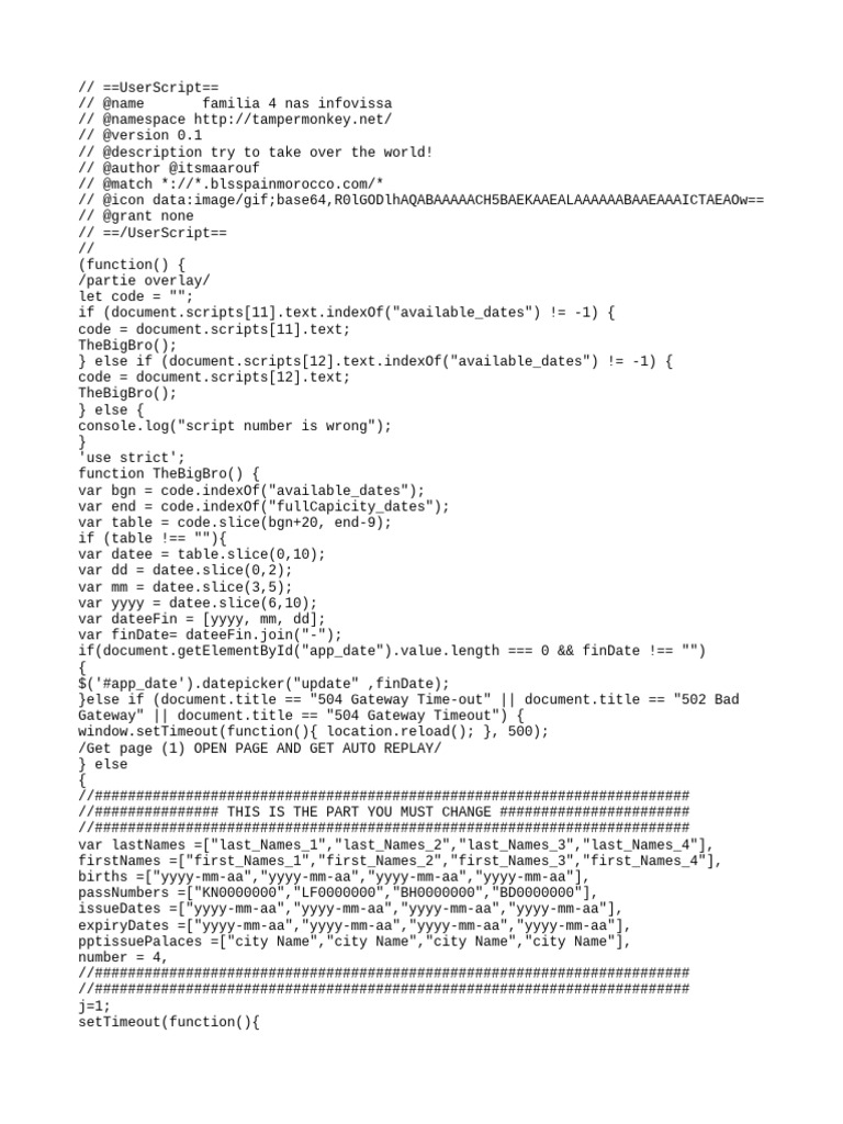 UserScript for Visa Appointment Automation | PDF | Sports Rules And Regulations | Sports