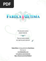 Fabula Ultima Character Sheet | PDF | Role Playing Games