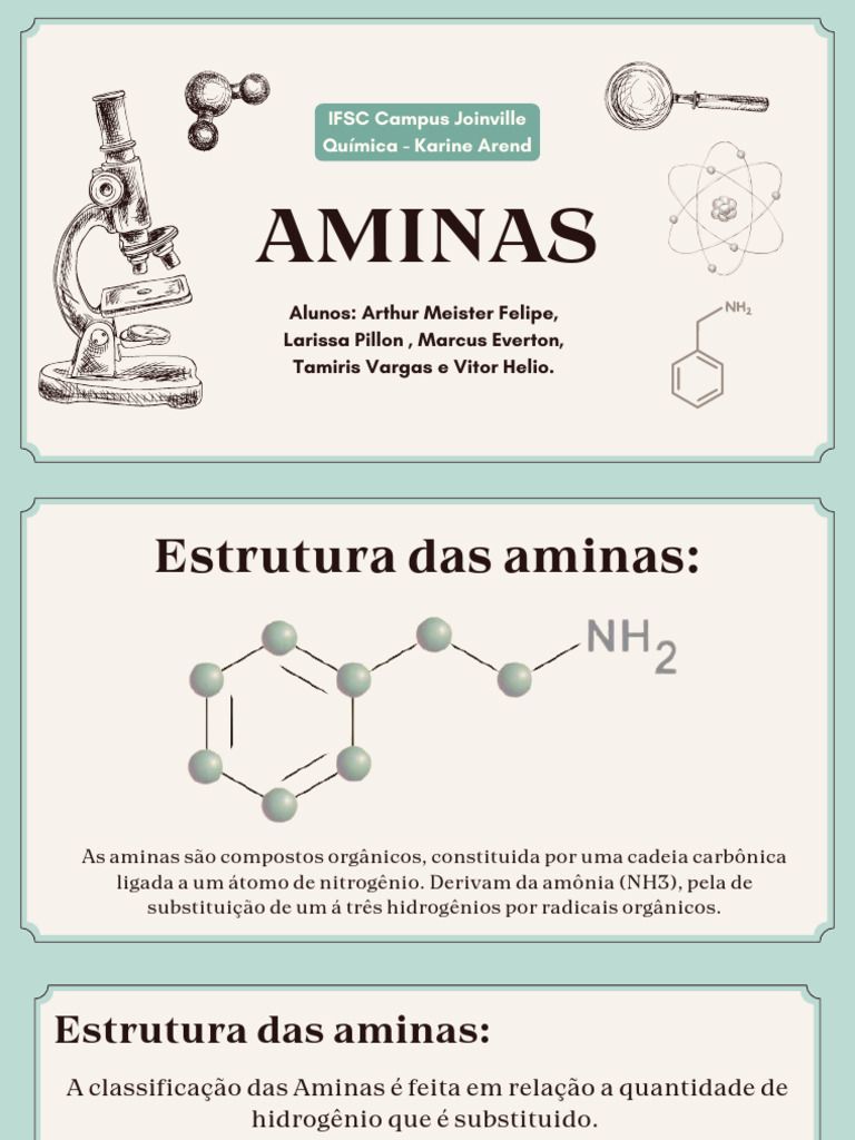 Estrutura e Propriedades das Aminas | PDF | Amina | Solubilidade