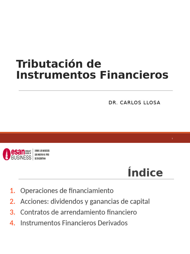 PPT Instrumentos Financieros (Gastos Financieros) | PDF | Deuda | Impuestos