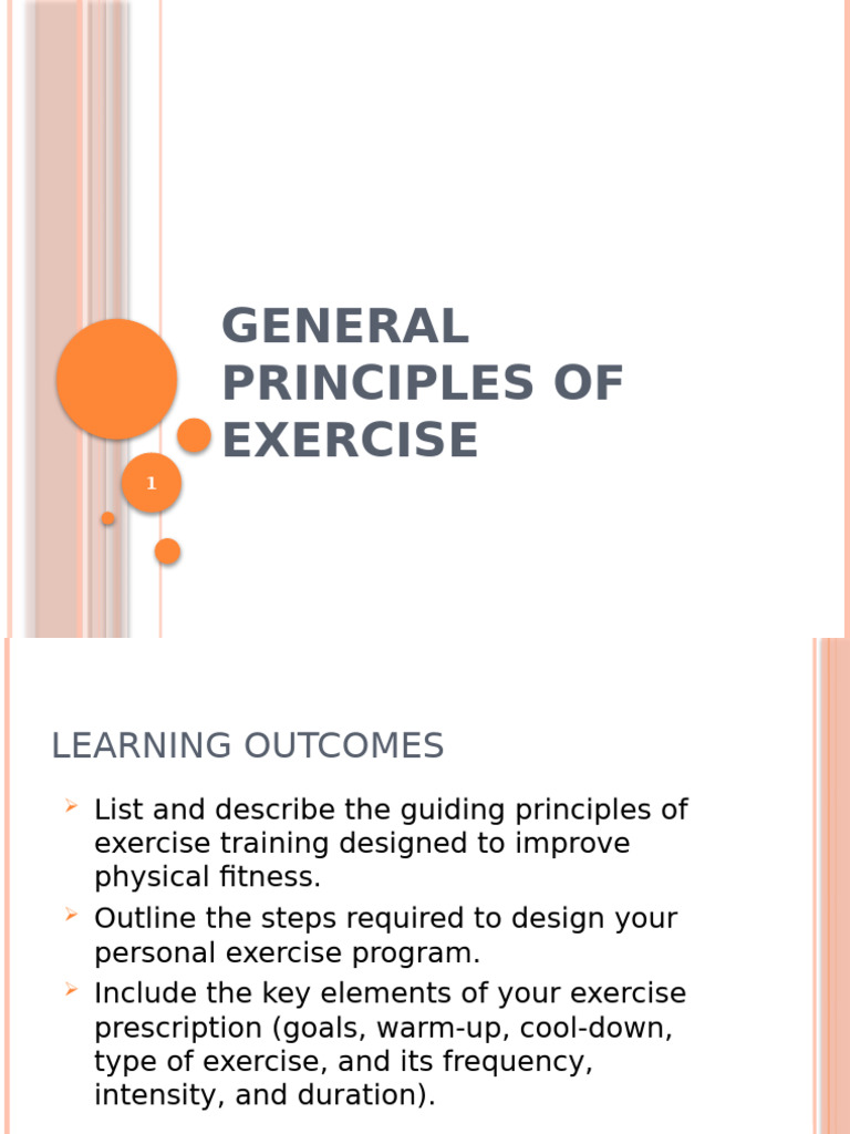 General Principles of Exercise | PDF | Physical Fitness | Strength Training