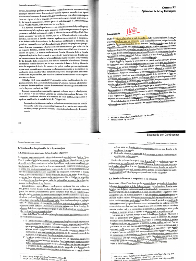 Aplicación de La Ley Extranjera - Delgado | PDF