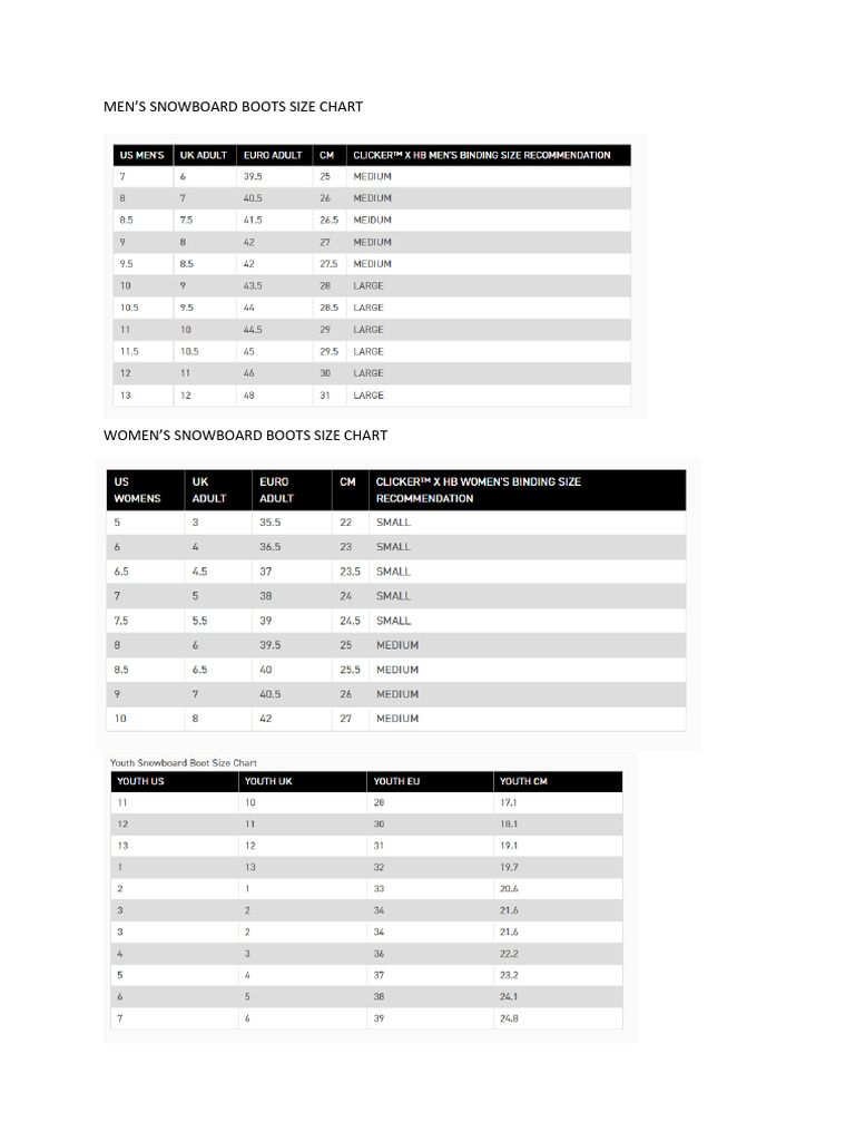 Eng k2 Size Ski&snowboots-1 | PDF