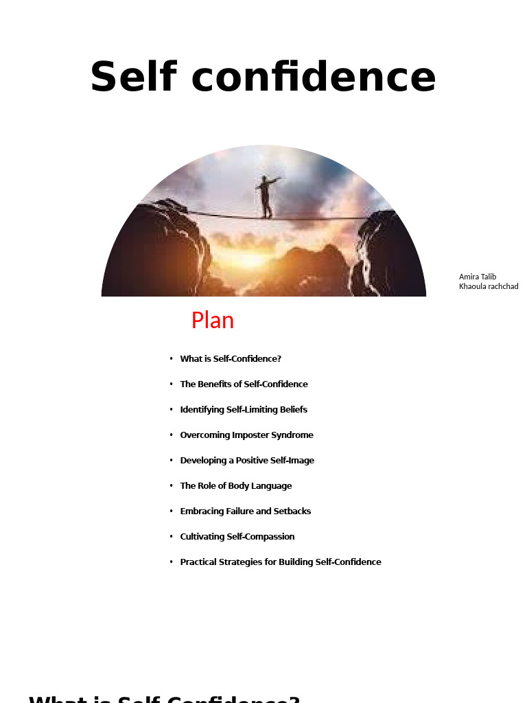 Building Self-Confidence Strategies | PDF | Psychology | Psychological ...