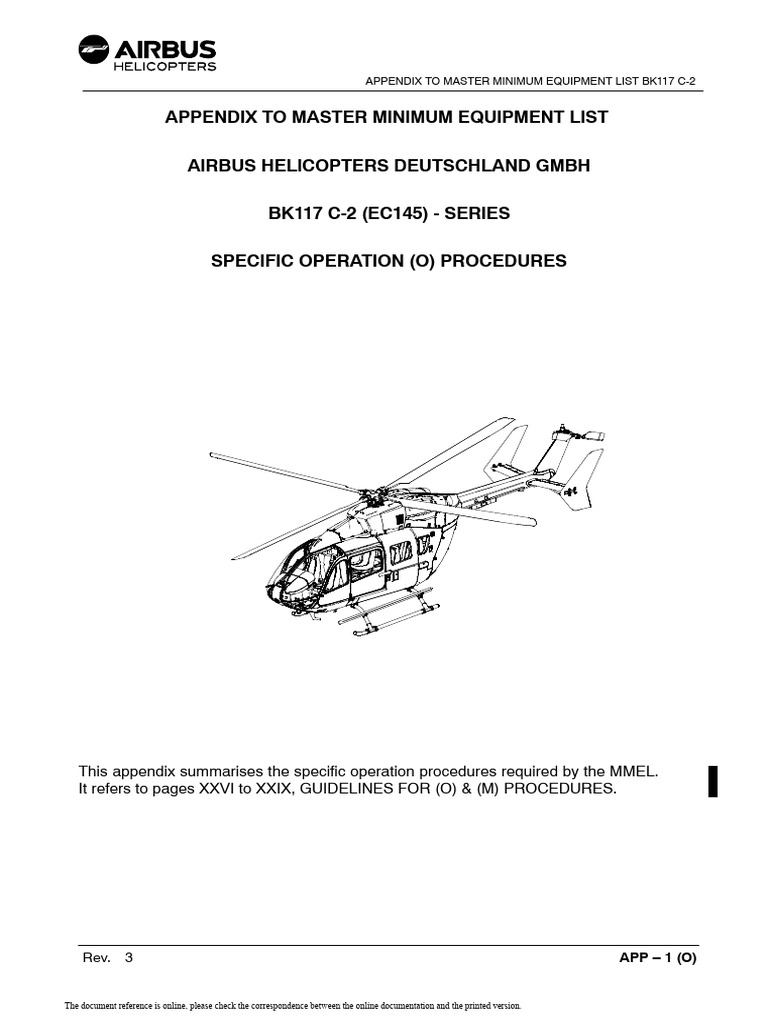BK117 C-2 MMEL Operation Procedures | PDF | Transport | Vehicles