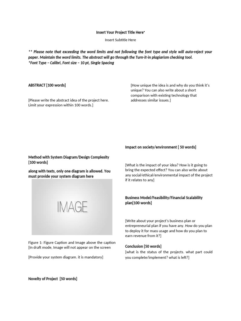 IC project synopsis template | PDF