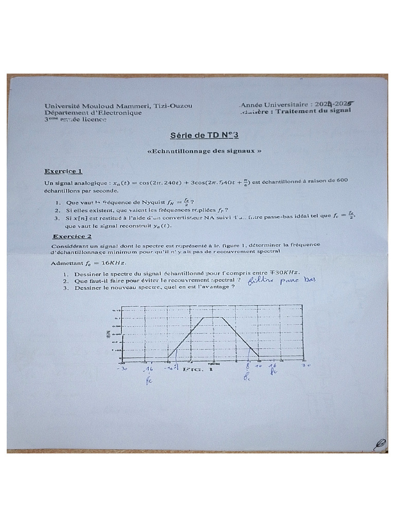 corrigé TS série 3 | PDF