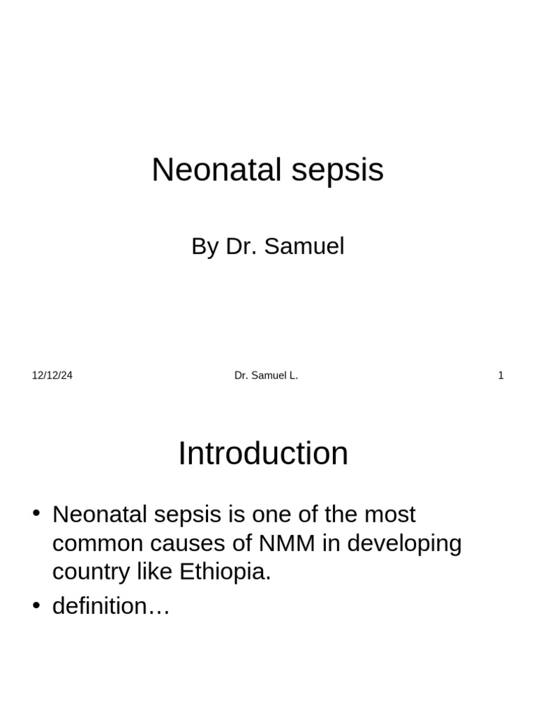 3 neonatal sepsis | PDF | Childbirth | Causes Of Death
