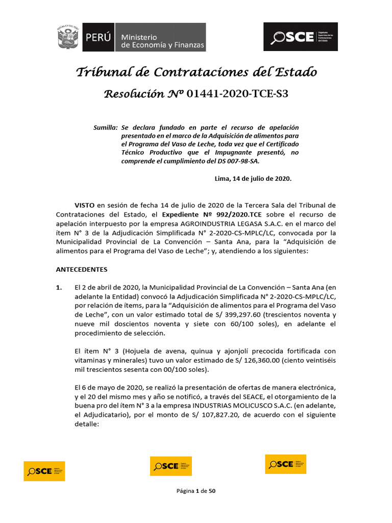 Resolución OSCE - 2024 | PDF | Oferta (economía)