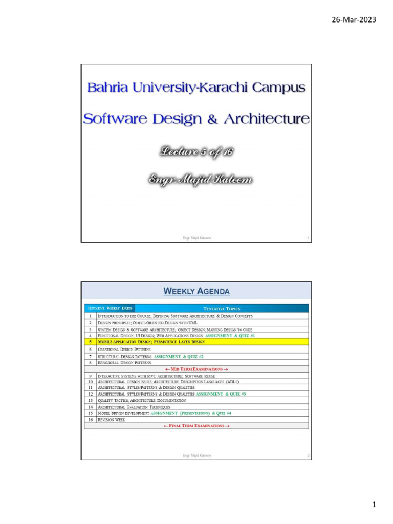 Final LMS Spring 2023 Week 05 SDA | PDF
