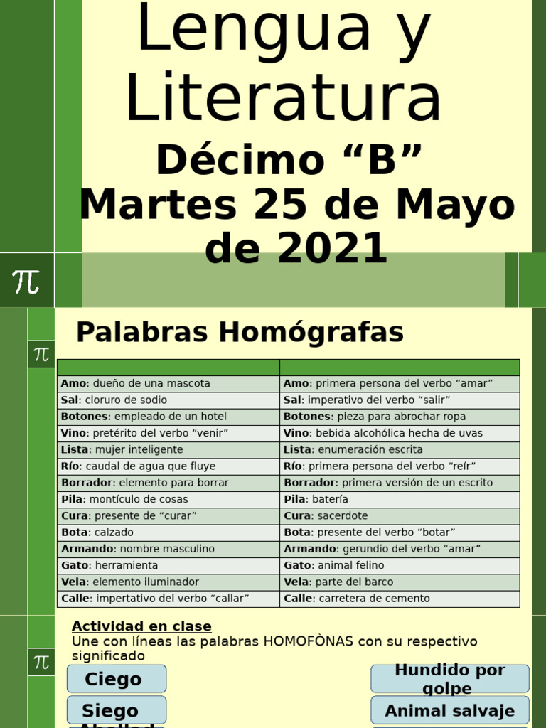 Actividades Homòfonas y Homògrafas 25 de Mayo | PDF