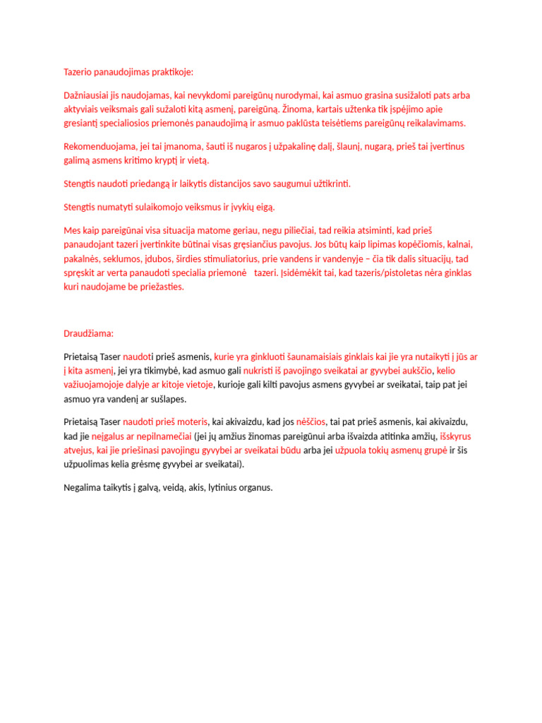 Taser Use | PDF