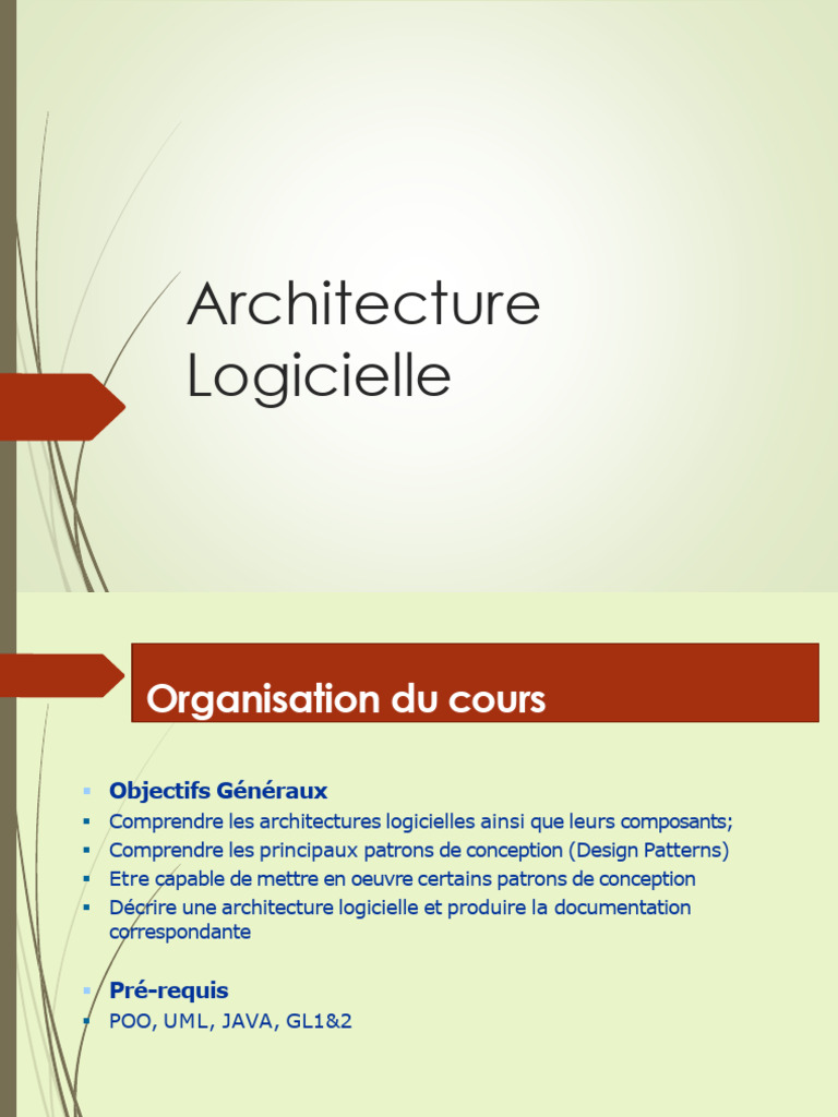 Cours sur l'Architecture Logicielle PDF | PDF | Architecture de logiciel | Internet