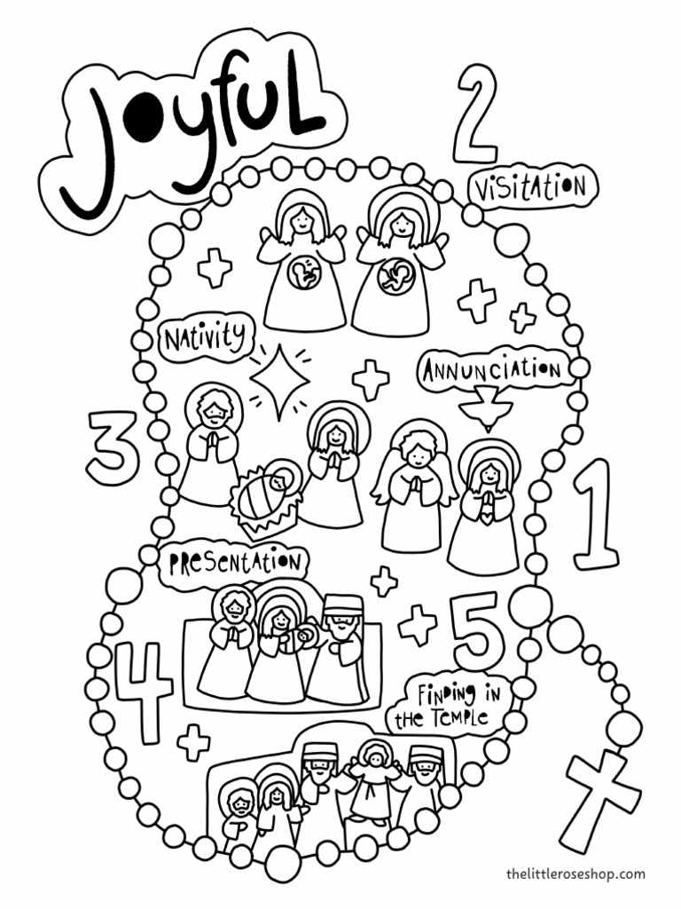 Rosary ColoringPages | PDF