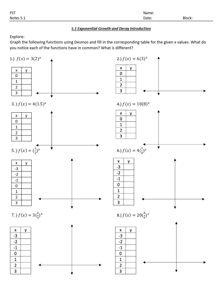 5.1_exponential_growth_and_decay_intro | PDF | Exponential Function ...