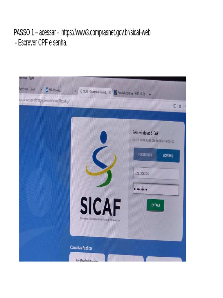 Como Tirar Certidão Sicaf | PDF