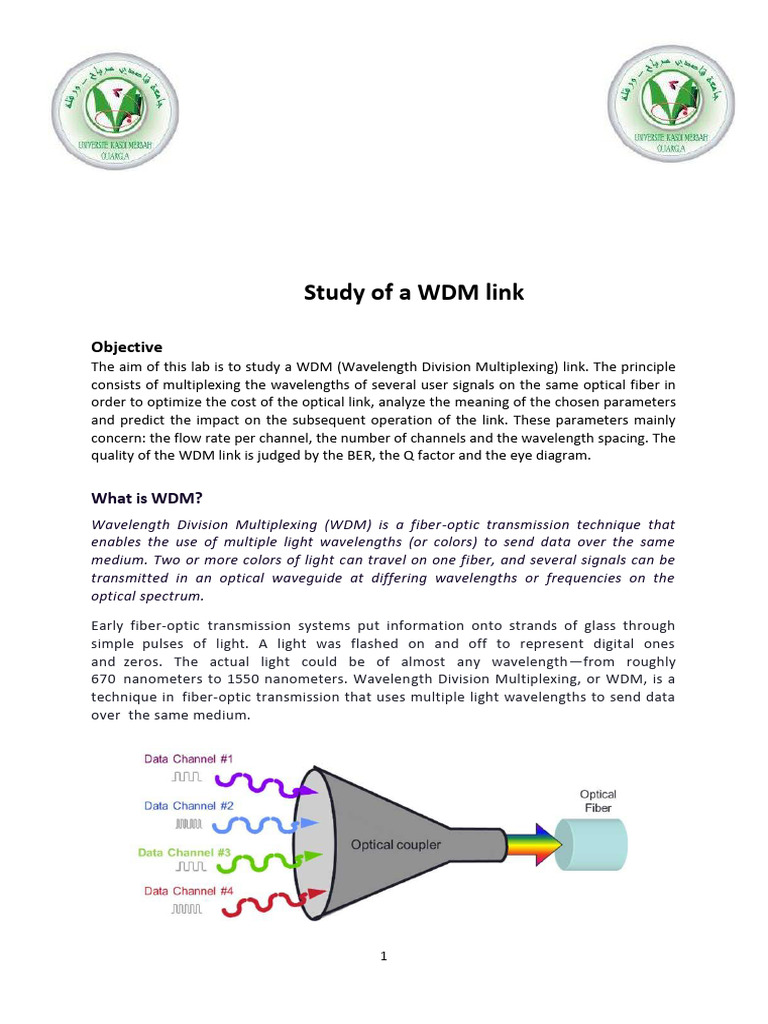 TP5 WDM Opt - Comm.2024-2025 | PDF | Wavelength Division Multiplexing ...