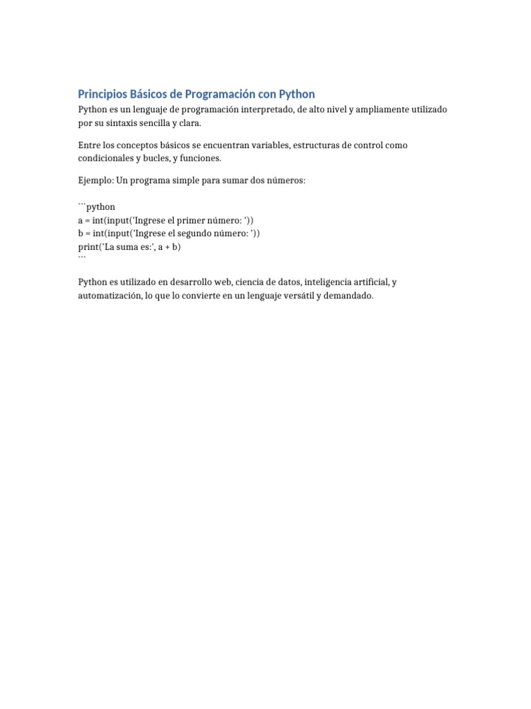 Programacion Python | PDF
