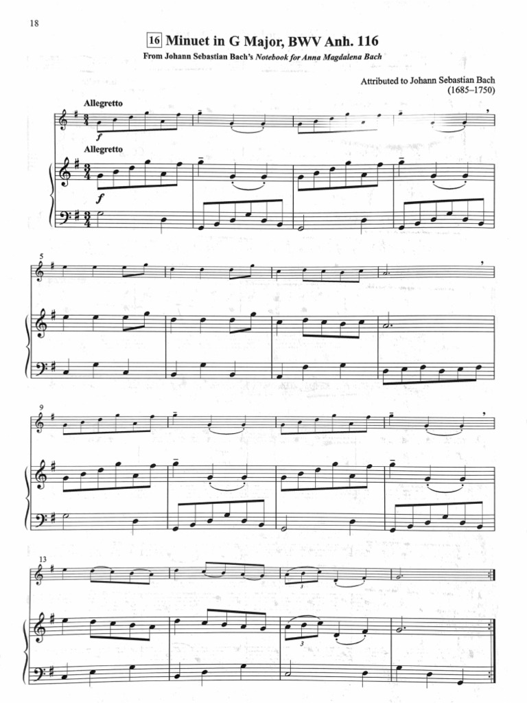 Minuet Bach | PDF