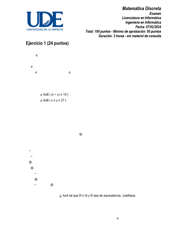 MD1 Examen 2024 Feb Mar Solucion | PDF | Matemáticas | Lógica matemática