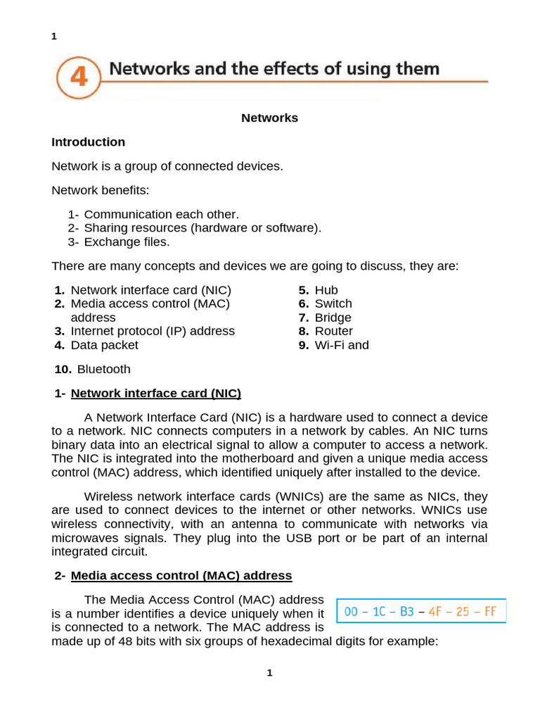 Chapter 4 - Networks and The Effects of Using Them | PDF | Computer Network | Network Switch
