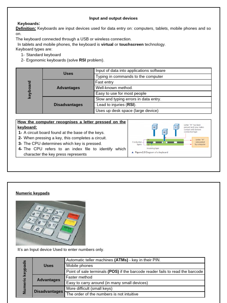 Chapter 2 - Input and Output Devices | PDF | Printer (Computing) | Computer Keyboard