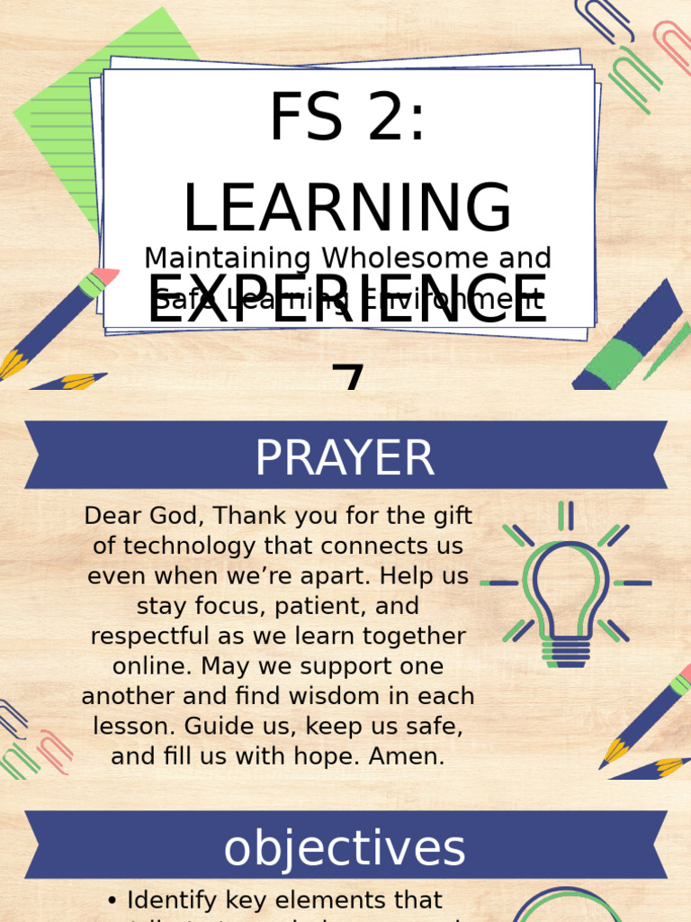 Fs 2 Learning Experience 7 - Pesimo and Ragsac | PDF | Teachers | Classroom
