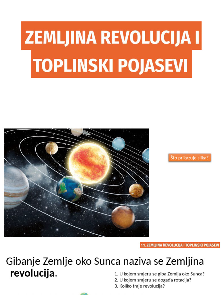1.1 Zemljina revolucija i toplinski pojasevi | PDF