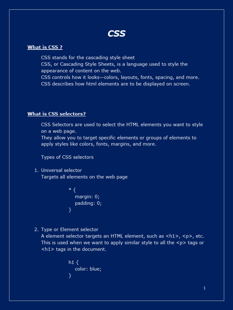 CSS_1732188444 | PDF | Html Element | Cursor (User Interface)