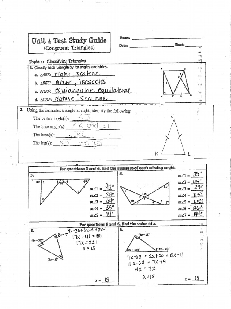 Geometry Chapter 2 Review Answers | PDF