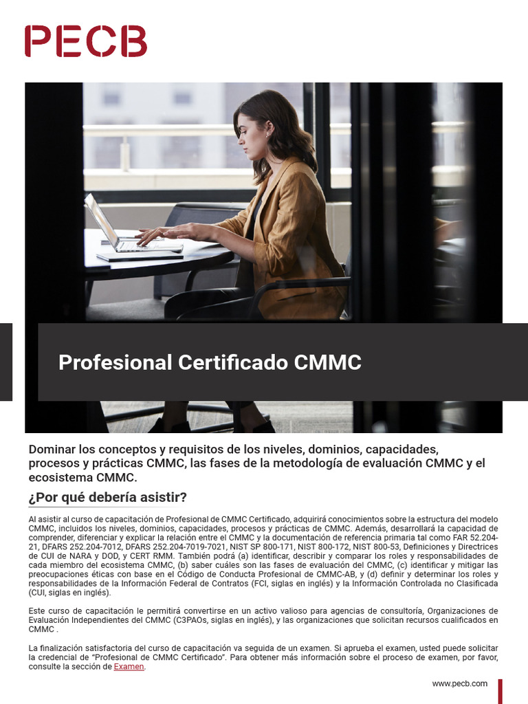 CMMC Ab Certified Professional Es | PDF | Evaluación | La seguridad ...