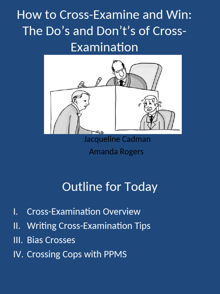 Mastering Cross-Examination Techniques | PDF | Witness | Cataract
