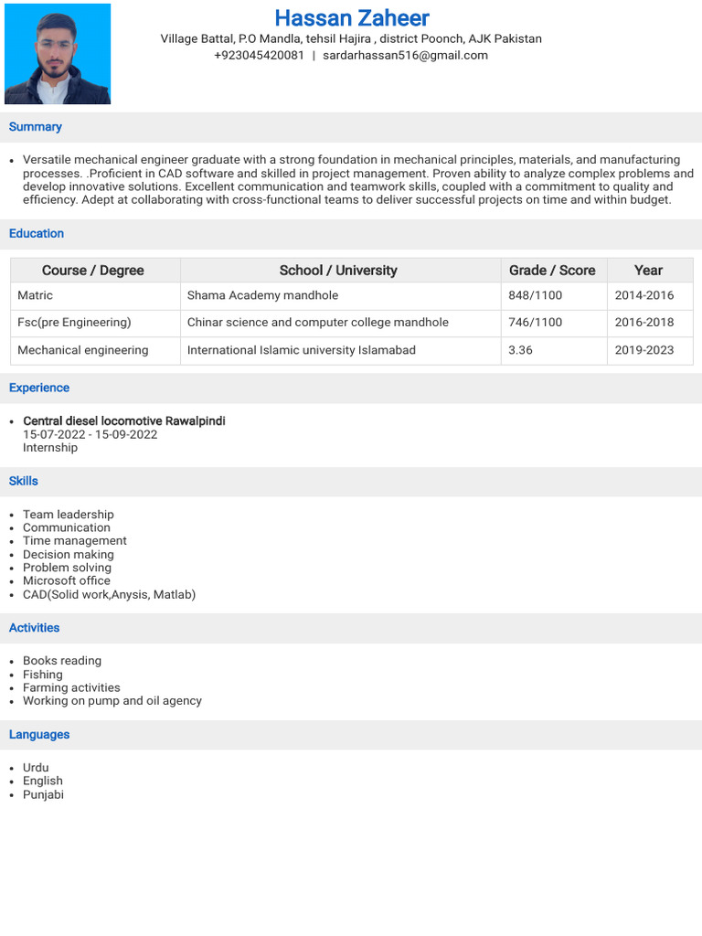 resume updated | PDF