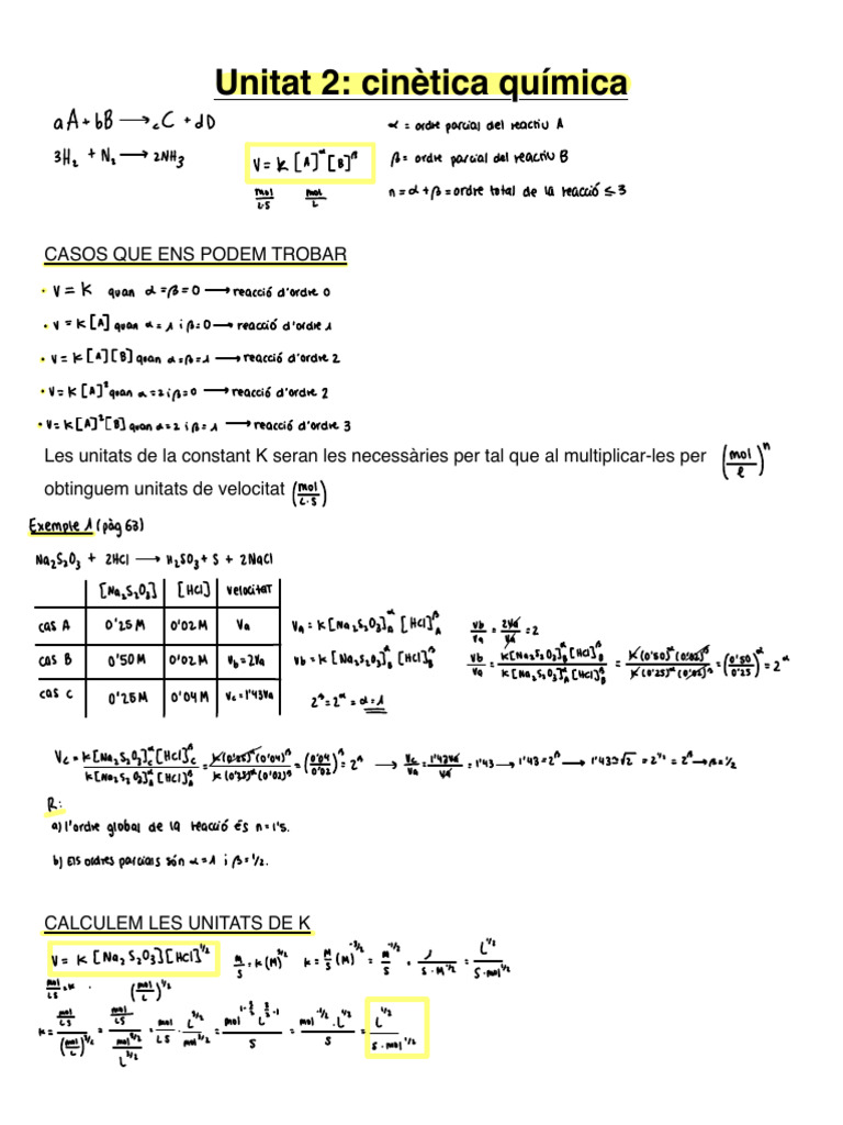 Tema 2 - Cinètica Quimica | PDF