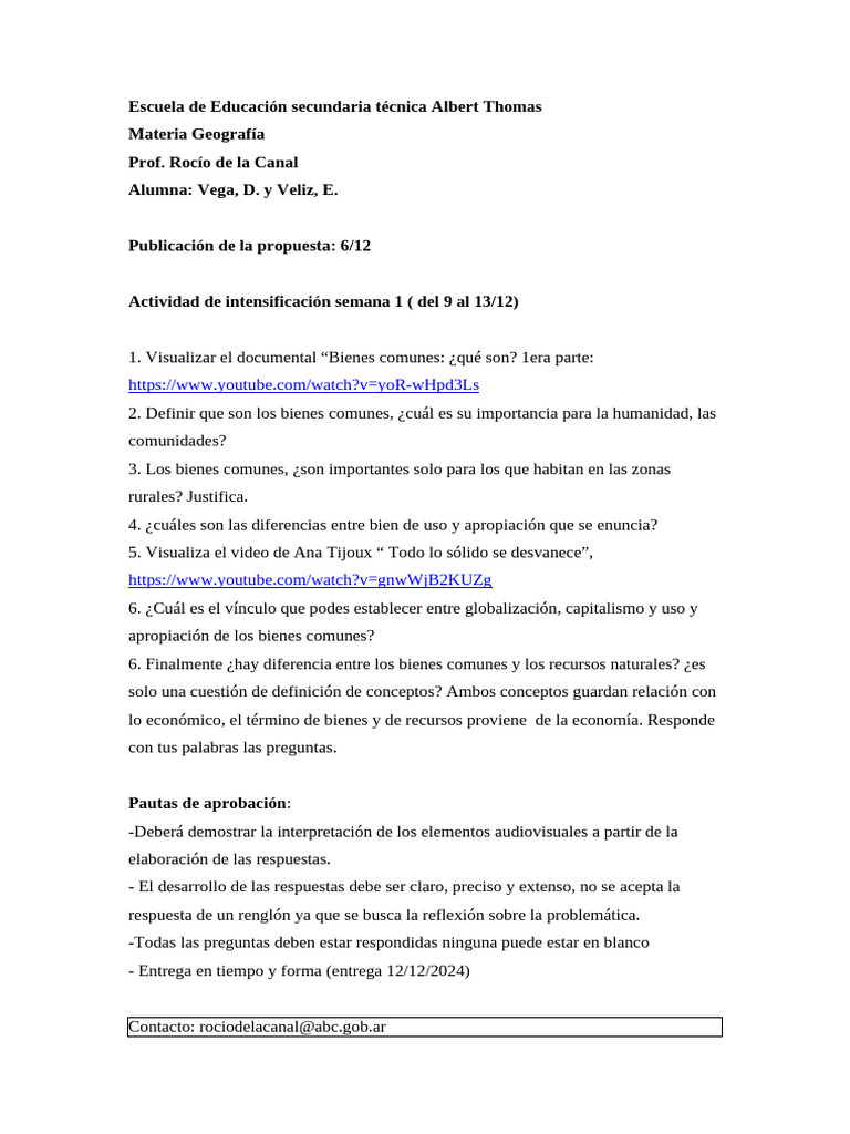 intensificación tema bienes comunes | PDF