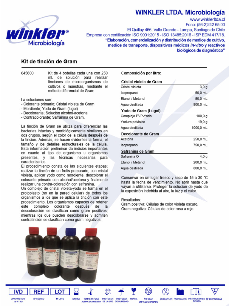 Kit de Tinción de Gram | PDF | Tinción | Microscopía