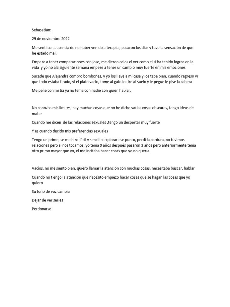 Paciente Sebas | PDF