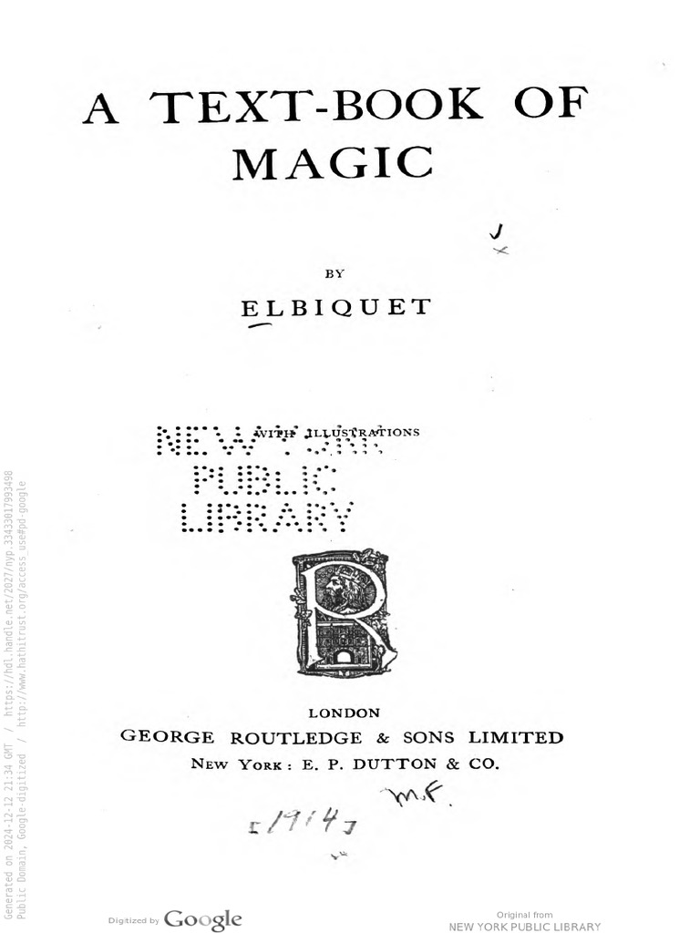 nyp-Textbook of magic | PDF