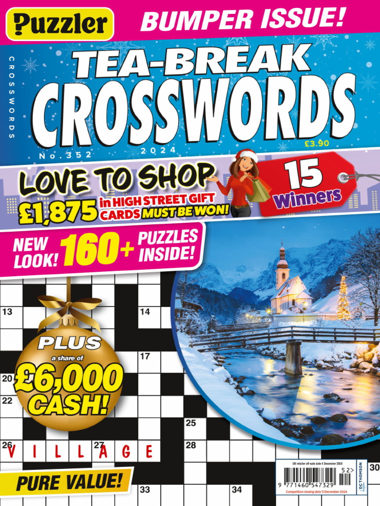 Puzzler Tea-Break Crosswords - Issue 352 2024 | PDF