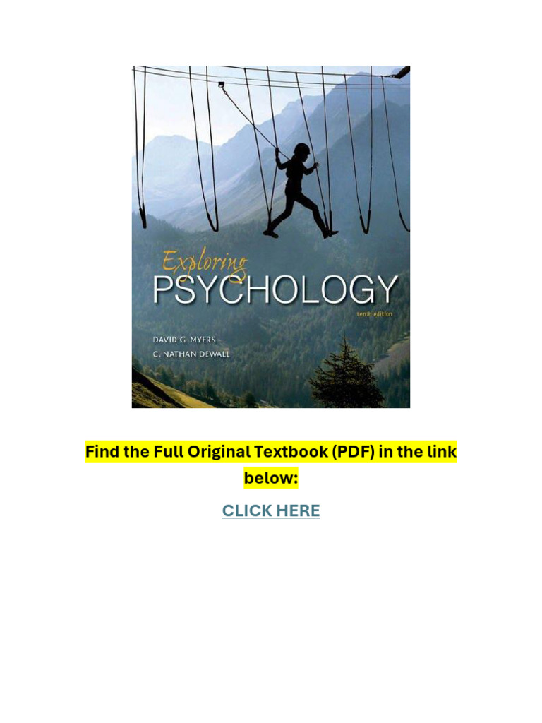 Exploring Psychology 10th Edition PDF | PDF | Psychology | Psychotherapy