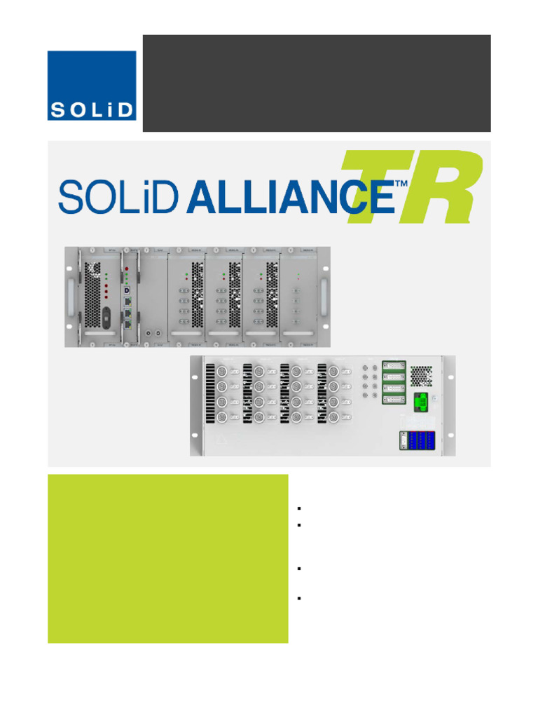 ALLIANCE TR Data Sheet BTS Interface Unit BIU CALA v1.3 20190524 | PDF | Lte (Telecommunication ...