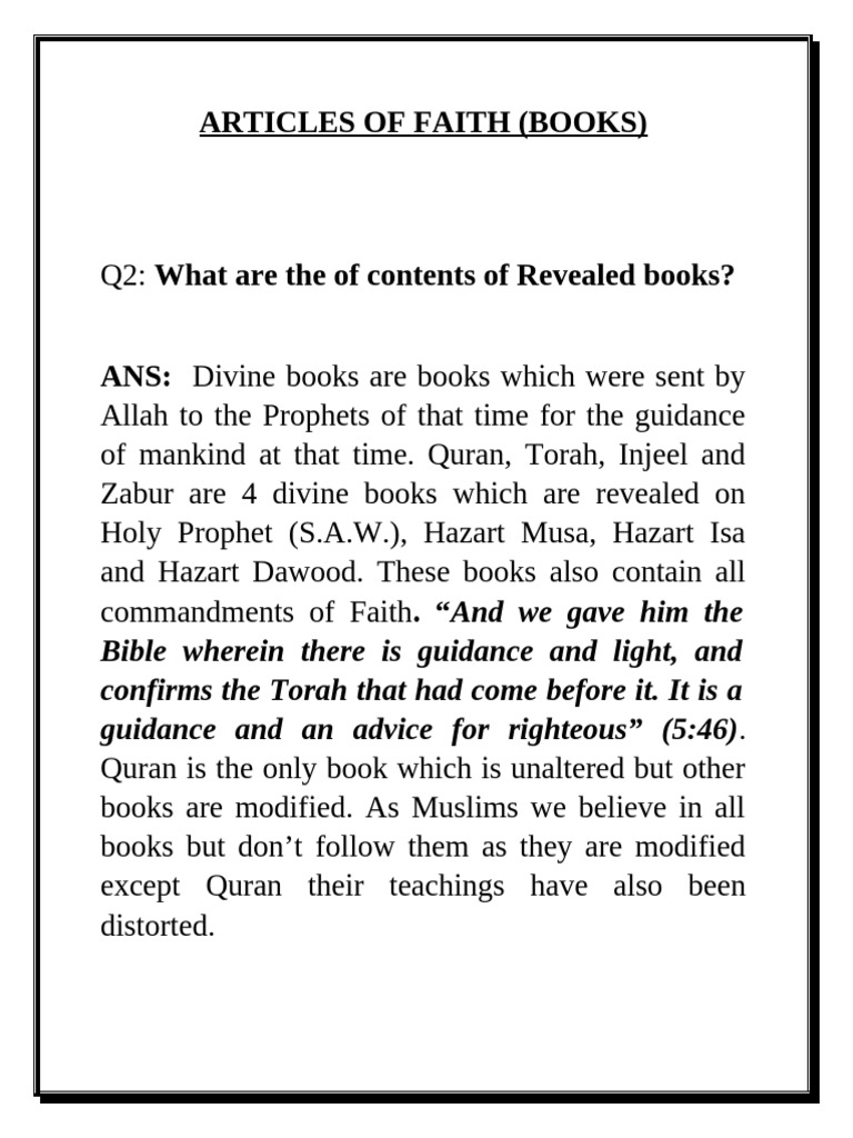 Articles of Faith (Books) q1 | PDF
