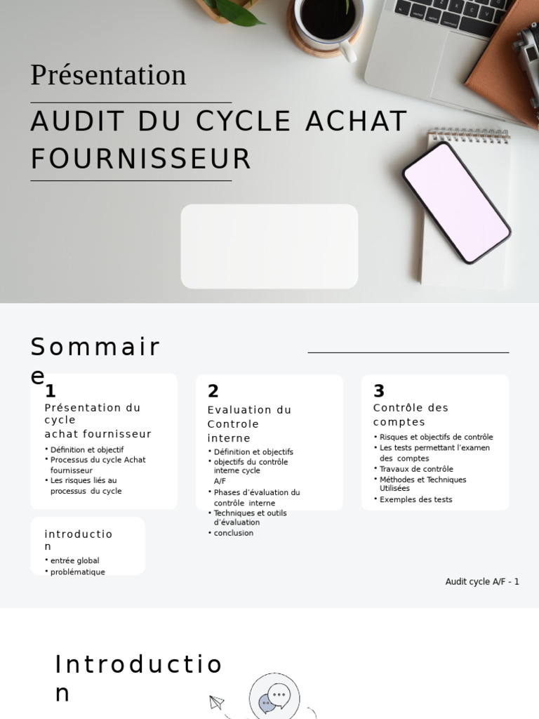 Audit Du Cycle Achat Fournisseur | PDF | Audit | Contrôle interne