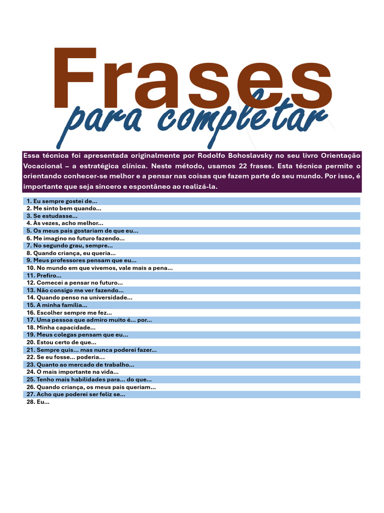 Frases para Completar | PDF