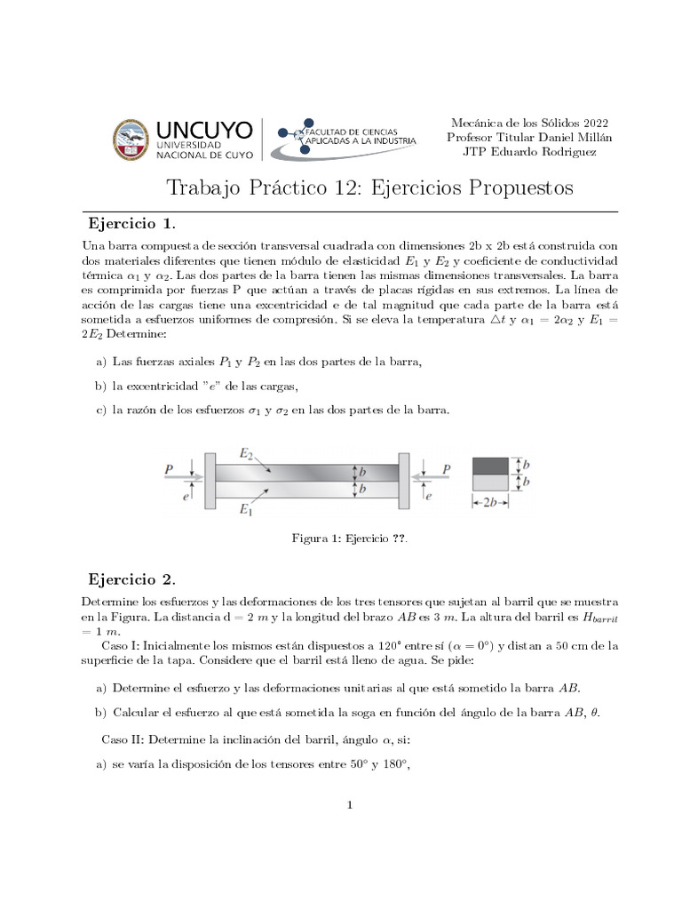 2022 MecanicaSolidos TP12 | PDF | Estrés (Mecánica) | Elasticidad (Física)