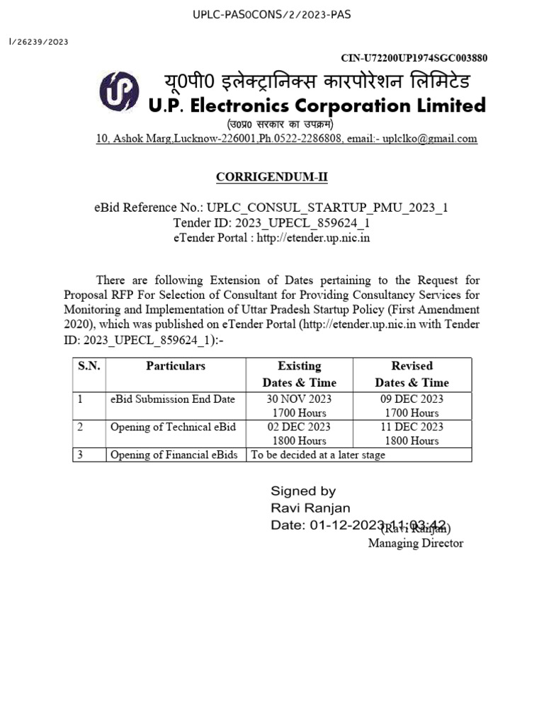 Corrigendum-II Signed (1) | PDF