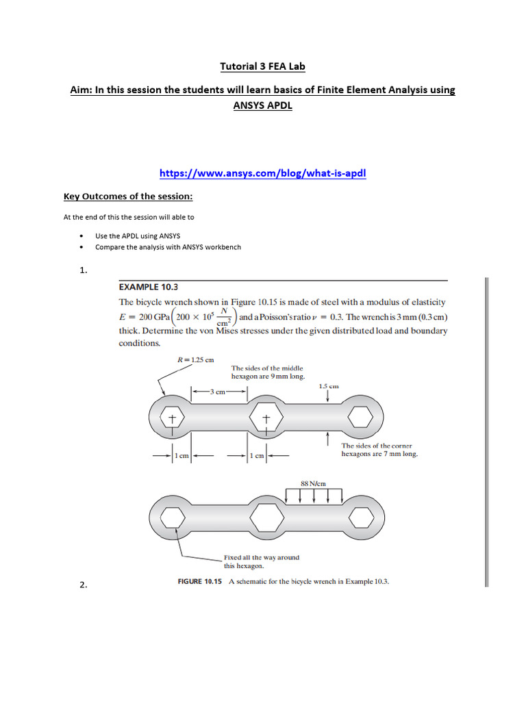 Tutorial 5 FEA LAB | PDF