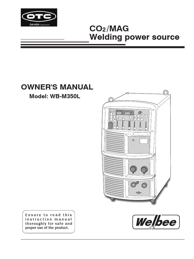 Otc Welbee m350l | PDF | Welding | Construction